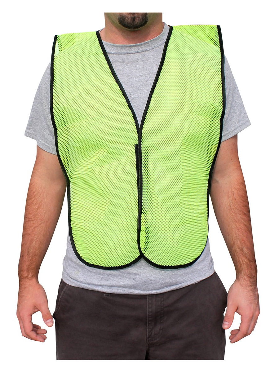 Rugged Blue Mesh Safety Vest - Non-ANSI - Hi-Vis Yellow - Reg - Walmart.com