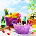 6 Pcs Plastic Ice Buckets Bulk with Handles 4.5L Oval Storage Tub Large ...