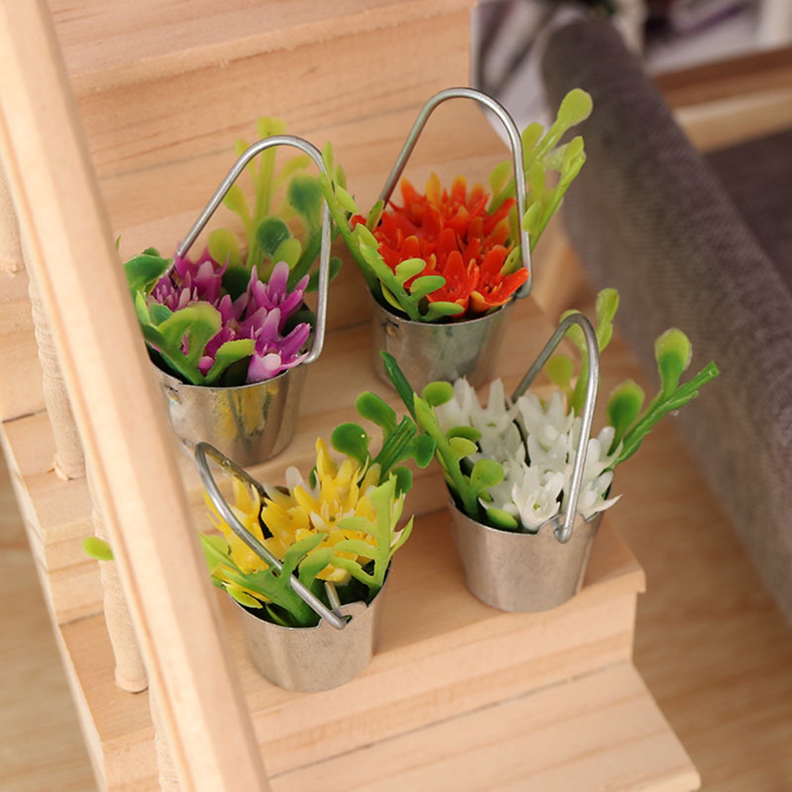 Hesroicy Miniature Flower Pot Fine Workmanship Decorative Plastic Kids ...