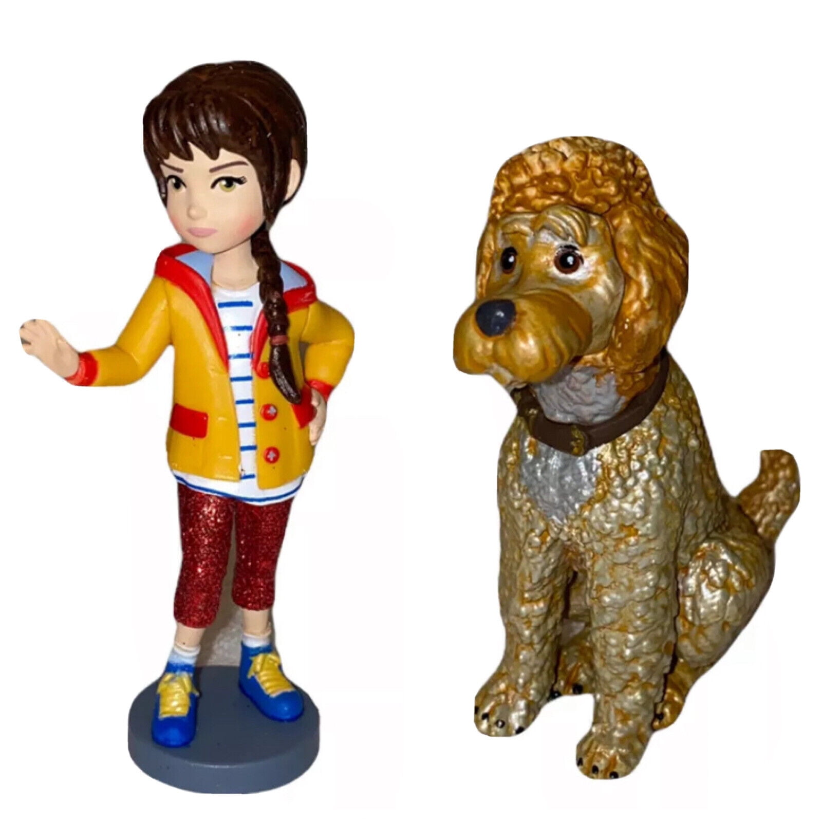 Grace & Frenchy Puppy Dog Pvc Cake Topper Set Figure Figurine 3” Fancy ...