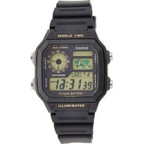 Casio Men's AE1200WH-1BV Black Resin Quartz Sport Digital Watch - Walmart.com
