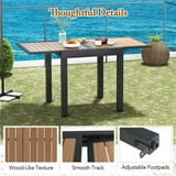 Costway 31.5"-63" Extendable Patio Table L-shaped Brace Included for ...