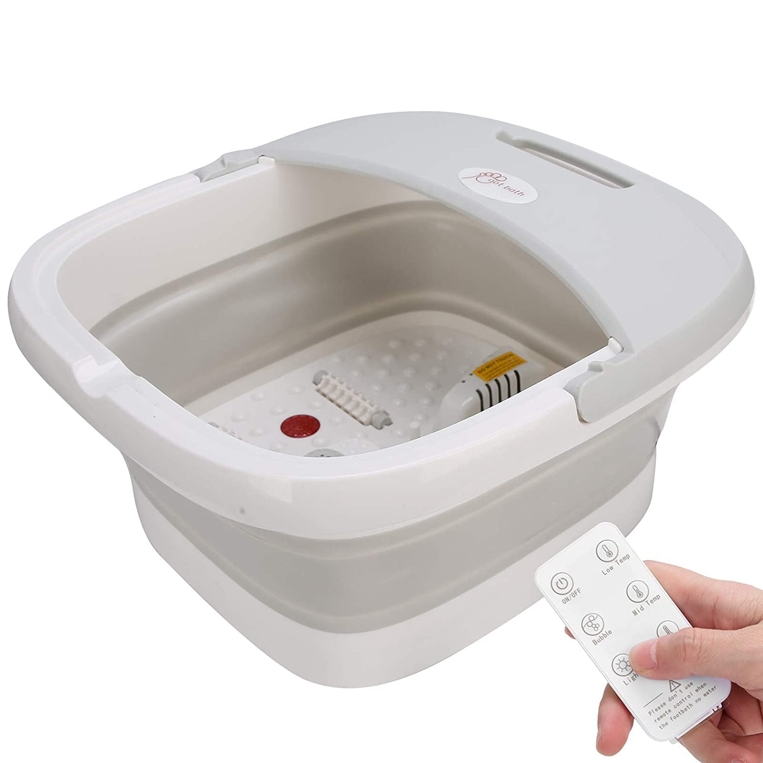 Foot Spa Massager Wireless Remote Control Folding Portable Foot Bath ...