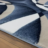 Luxe Weavers 5x7 Navy Modern Abstract Area Rug, Geometric Design for ...