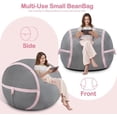3ft Bean Bag Chair Giant Bean Bag Chairs with Memory Foam Filled, Large ...
