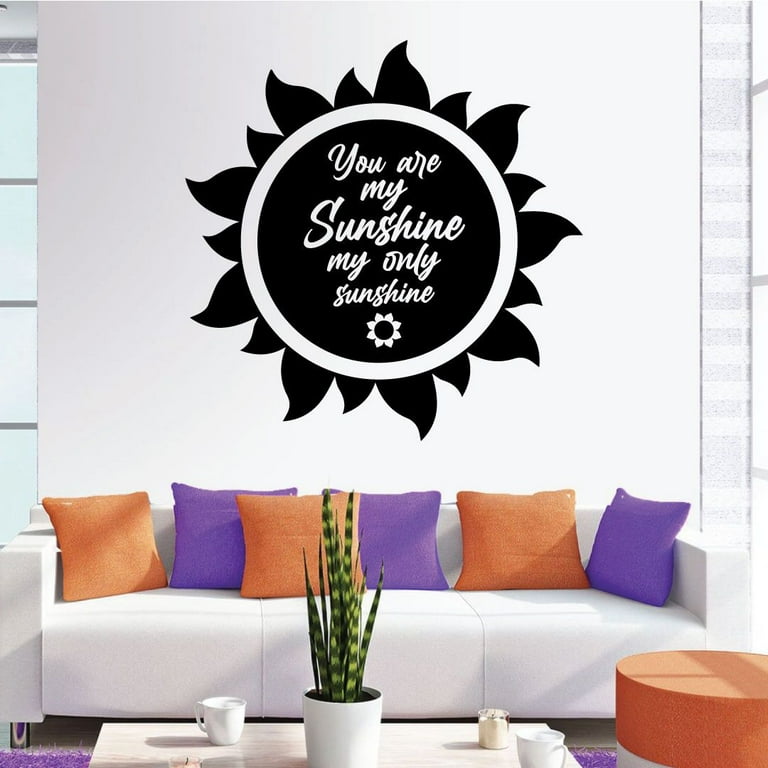 You Are My Sunshine Wall Art Purple