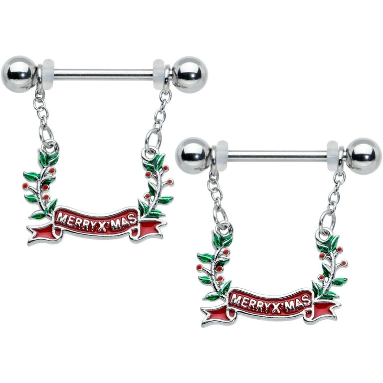 Christmas nipple rings store