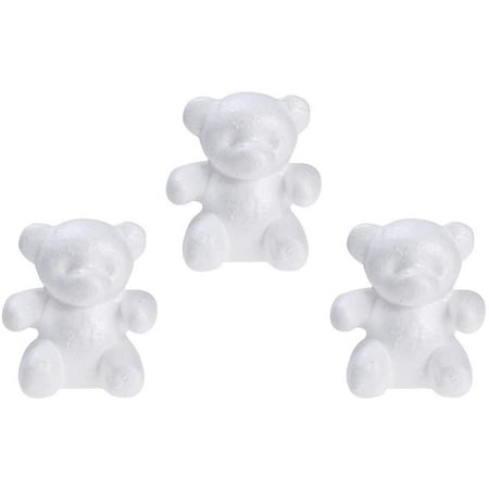 HTOOQ 6pcs Styrofoam Polystyrene Modelling Foam Polystyrene Bear Shapes ...
