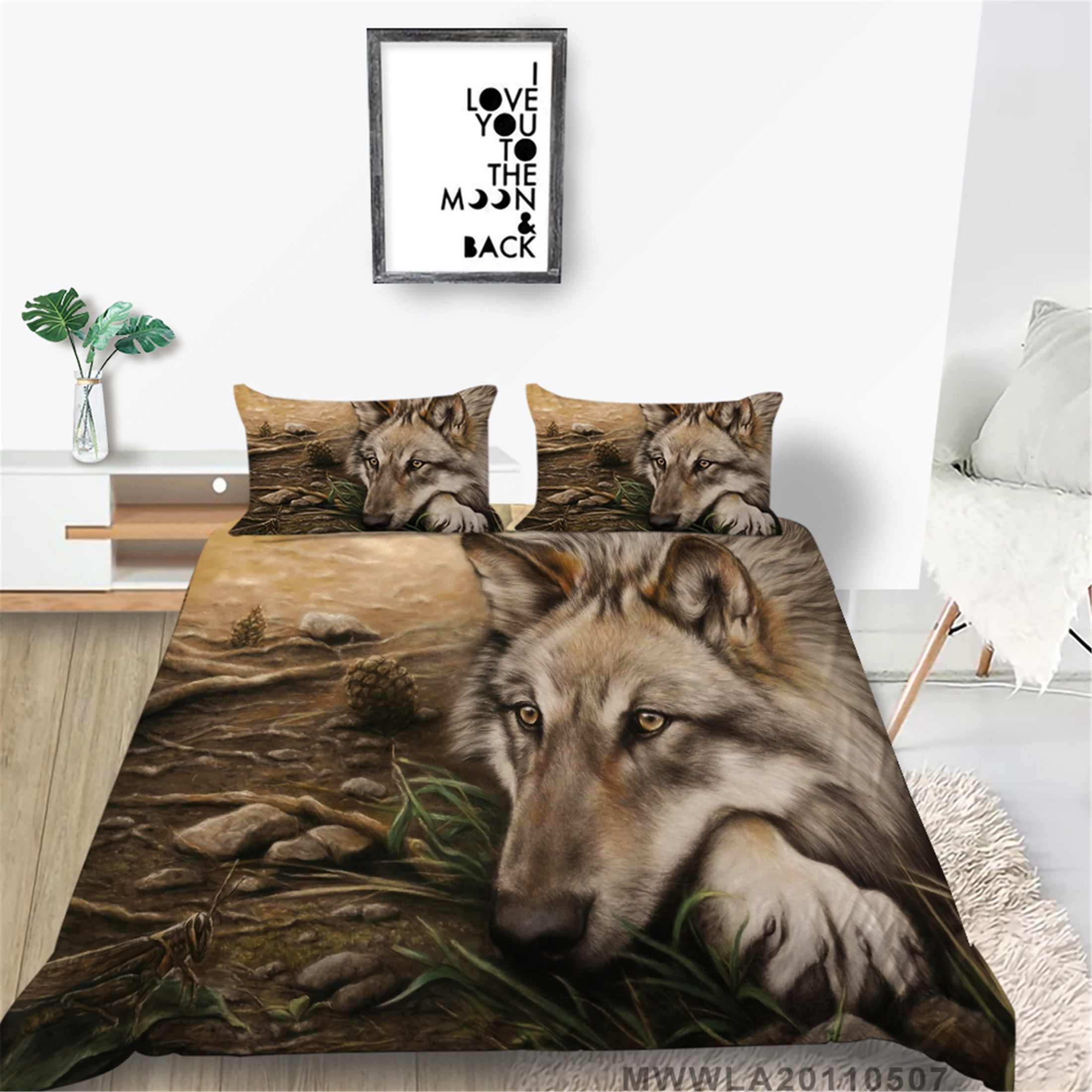Comforter Cover Set Home Textiles Unique Design 3D Wolf Printed Home ...