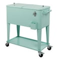 80 Quarts Frozen Insulation Cart, Camper Storage Trunk with 2 Normal ...