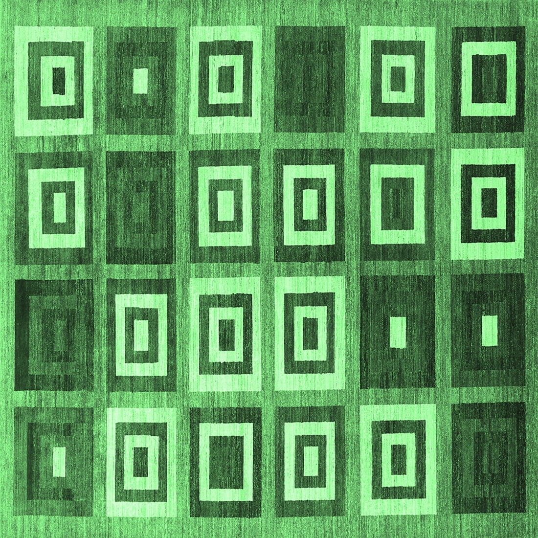 Ahgly Company Indoor Square Abstract Emerald Green Contemporary Area ...