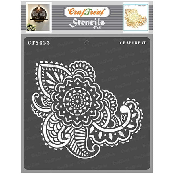 CrafTreat Hennah Stencil for Painting and Crafting - 6"x6" - Walmart.com