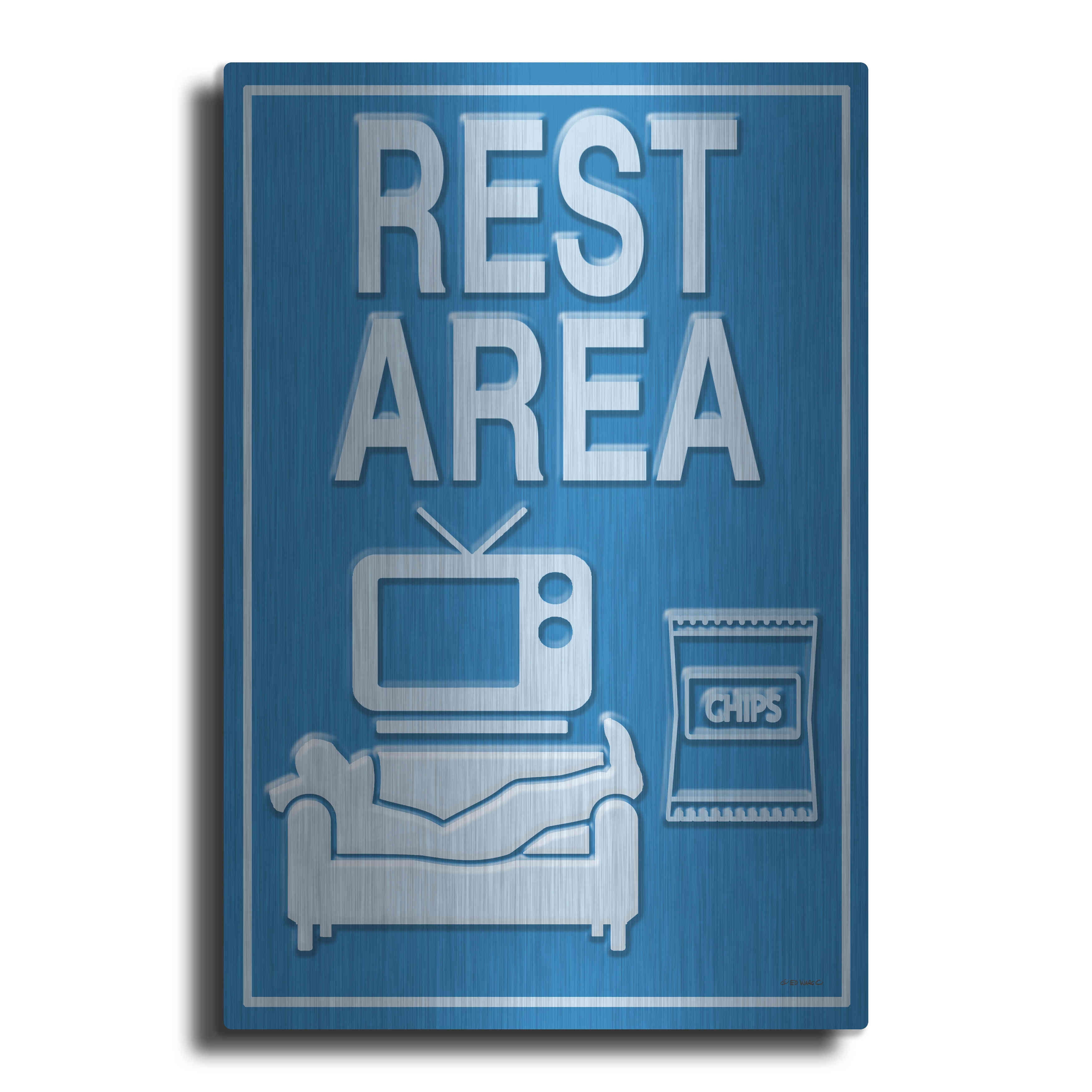 Luxe Metal Art 'Rest Area' by Ed Wargo, Metal Wall Art, 16"x24 ...