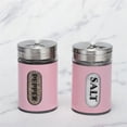 Salt and Pepper Shakers Stainless Steel and Glass Set with Adjustable ...