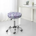 abstractly purple spots Bar Stool Covers - Stretch Round Seat Covers ...