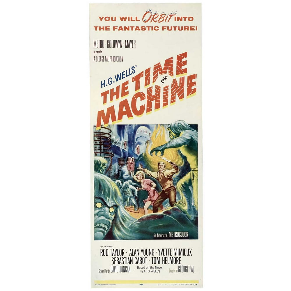 The Time Machine (1960) 14x36 Movie Poster - Walmart.com - Walmart.com