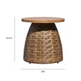 Beautiful Wicker Outdoor Side Table with Faux Wood Top by Drew ...