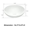 Bathroom Sink, White Ceramic Elliptical Vessel Sink - Above Counter ...