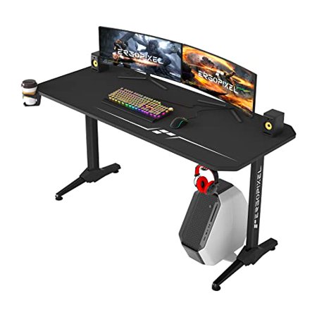 Ergopixel Ergonomic 55 Inch Computer Gaming Desk, The Fine T Shaped ...
