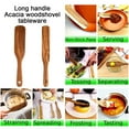 Wooden Kitchen Utensils Set of 2, Wooden Utensils for Cooking, stirring ...