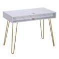 White Marble Top Computer Desk with Iron Frame - Walmart.com