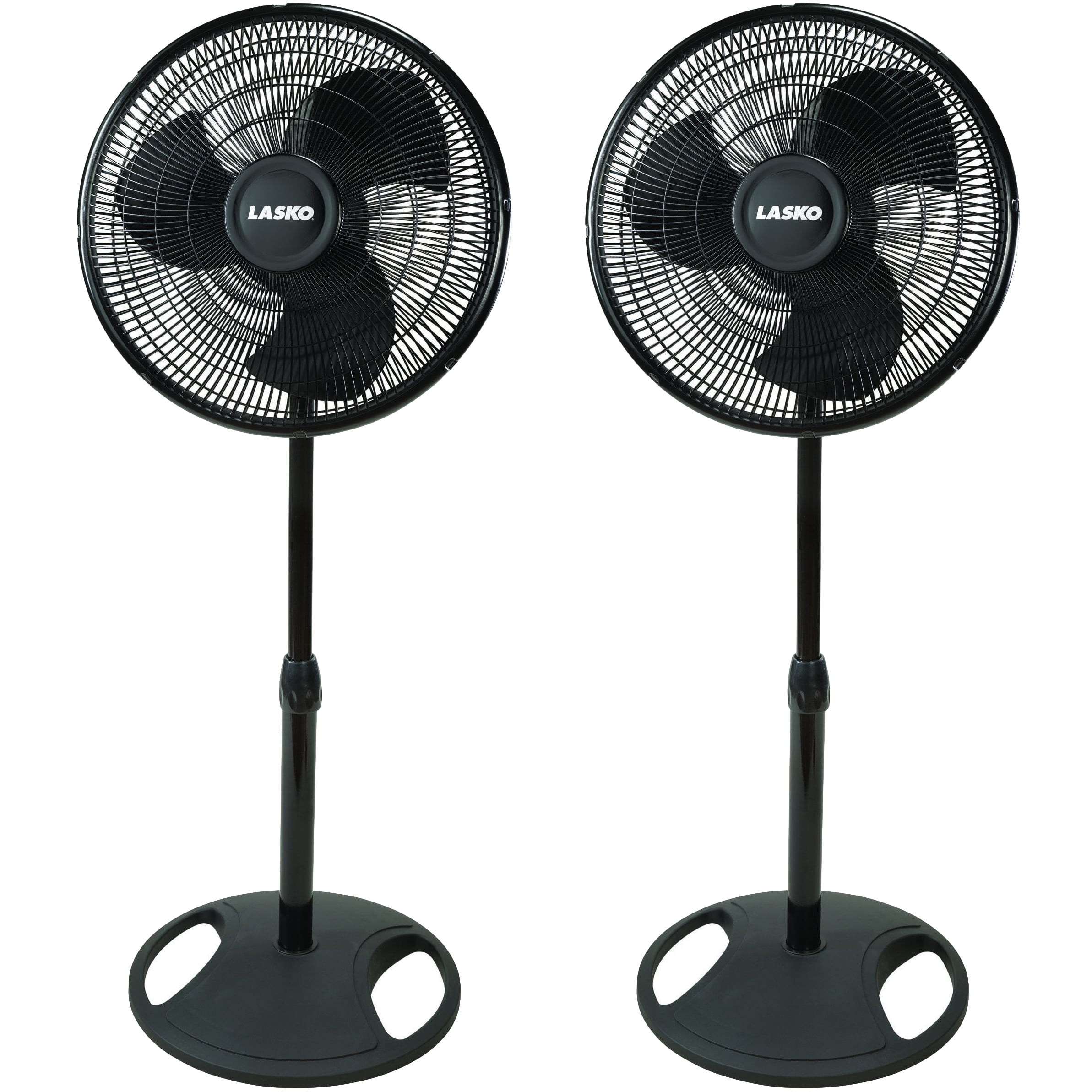 Lasko Products 16" Oscillating Stand Fan, Black 2521, 2 pack - Walmart.com
