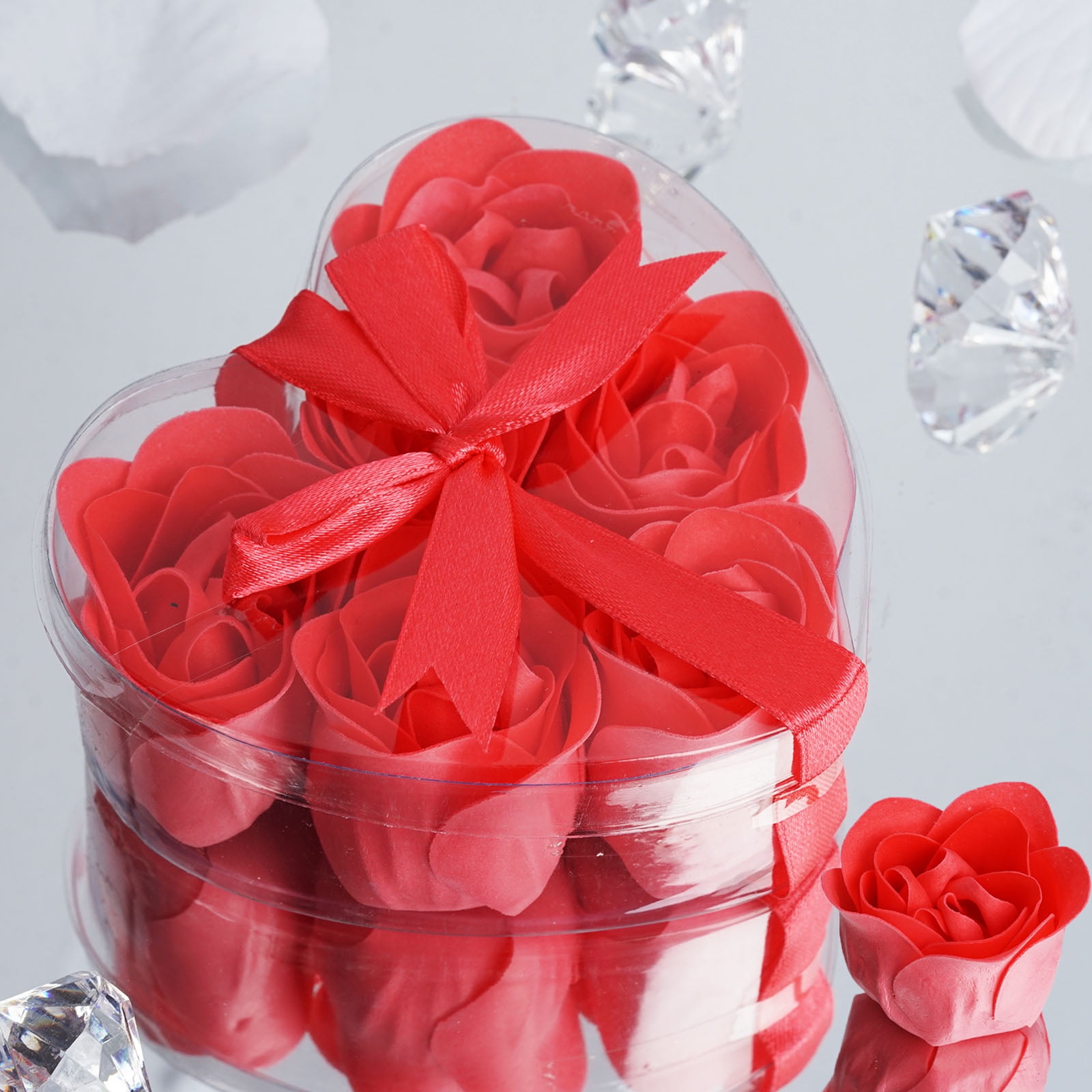 BalsaCircle Gift Boxes with 6 Rose Soaps Wedding Favors - Party Gifts ...