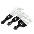 3Pcs Metal Afro Comb African American Pick Comb Hair Brush Hairdressing ...
