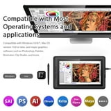 XP-Pen Artist 15.6 Drawing Monitor, Digital Graphic Tablet with Battery ...
