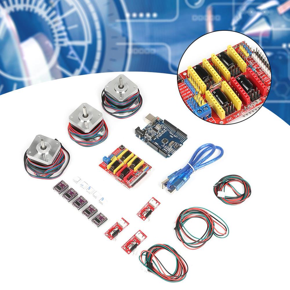 Mgaxyff CNC Shield, Endstop A4988 GRBL,CNC Kit CNC shield + DRV8825 ...