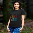 Colorful Abstract Design Cotton Short Sleeve T-Shirt for Women - Modern ...
