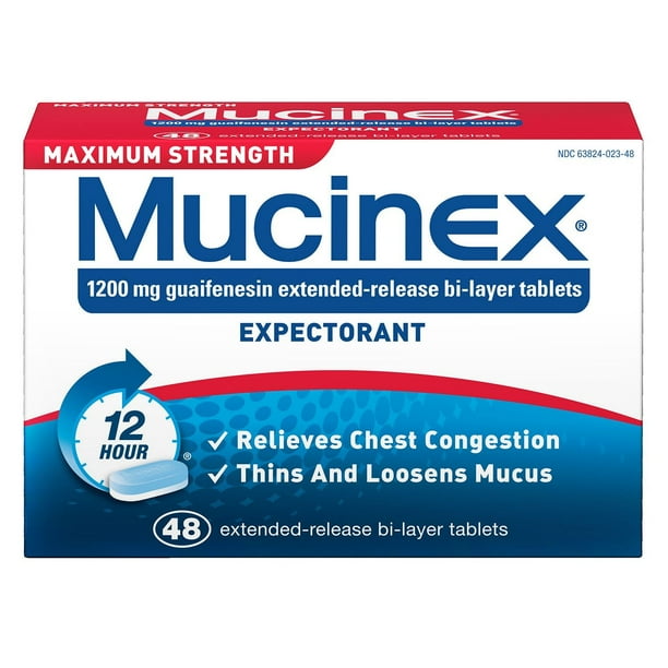 Mucinex Maximum Strength Tablets, 48 Ct - Walmart.com - Walmart.com