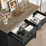 Homfa Entryway Storage Cabinet with 2 Drawers and 2 Doors, Wood Accent ...