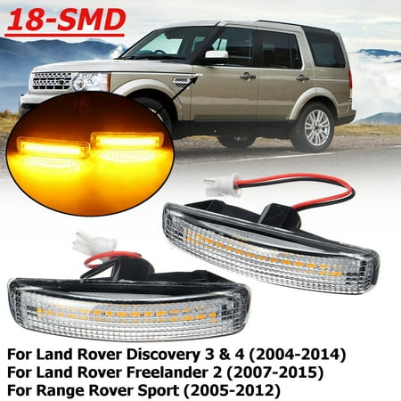 18-LED Pair Amber Side Indicator Marker Light For Range Rover Sport ...