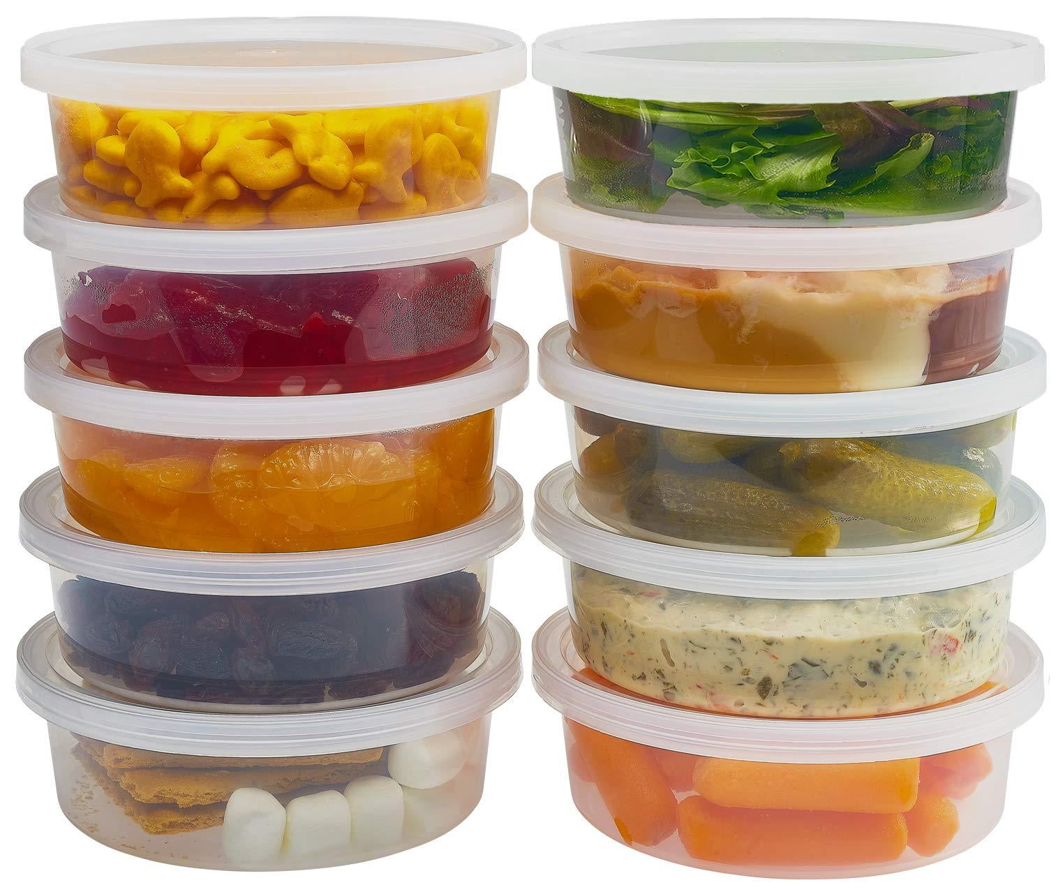DuraHome Deli Containers With Lids 8 Oz Leakproof 40 Pack Plastic