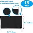 2026 New 15 Pack Blank Cotton Canvas Zipper Pouches, Reusable DIY Craft ...