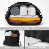 Drawstring Backpack Water Resistant String Bag Sports Sackpack Gym Sack ...