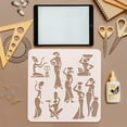 African Woman Painting Stencil 11.8x11.8" Reusable Black Woman ...