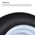 2 Pack 4.80-12 4.80x12 480-12 4.80-12 Trailer Tires with 12'' Rims, 4 ...