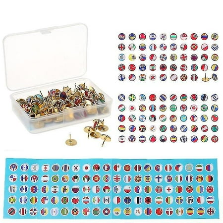 Push Pins National Flag Thumb Tacks Country Map Push Pins For Bulletin ...