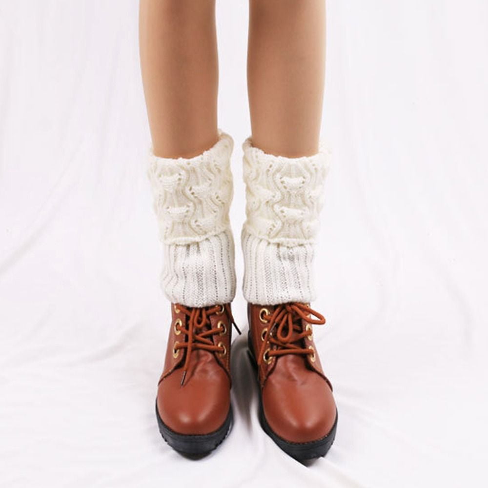 Winter Warm Stockings Short Boot Toppers Leg Sleeve Leg Warmer Crochet ...