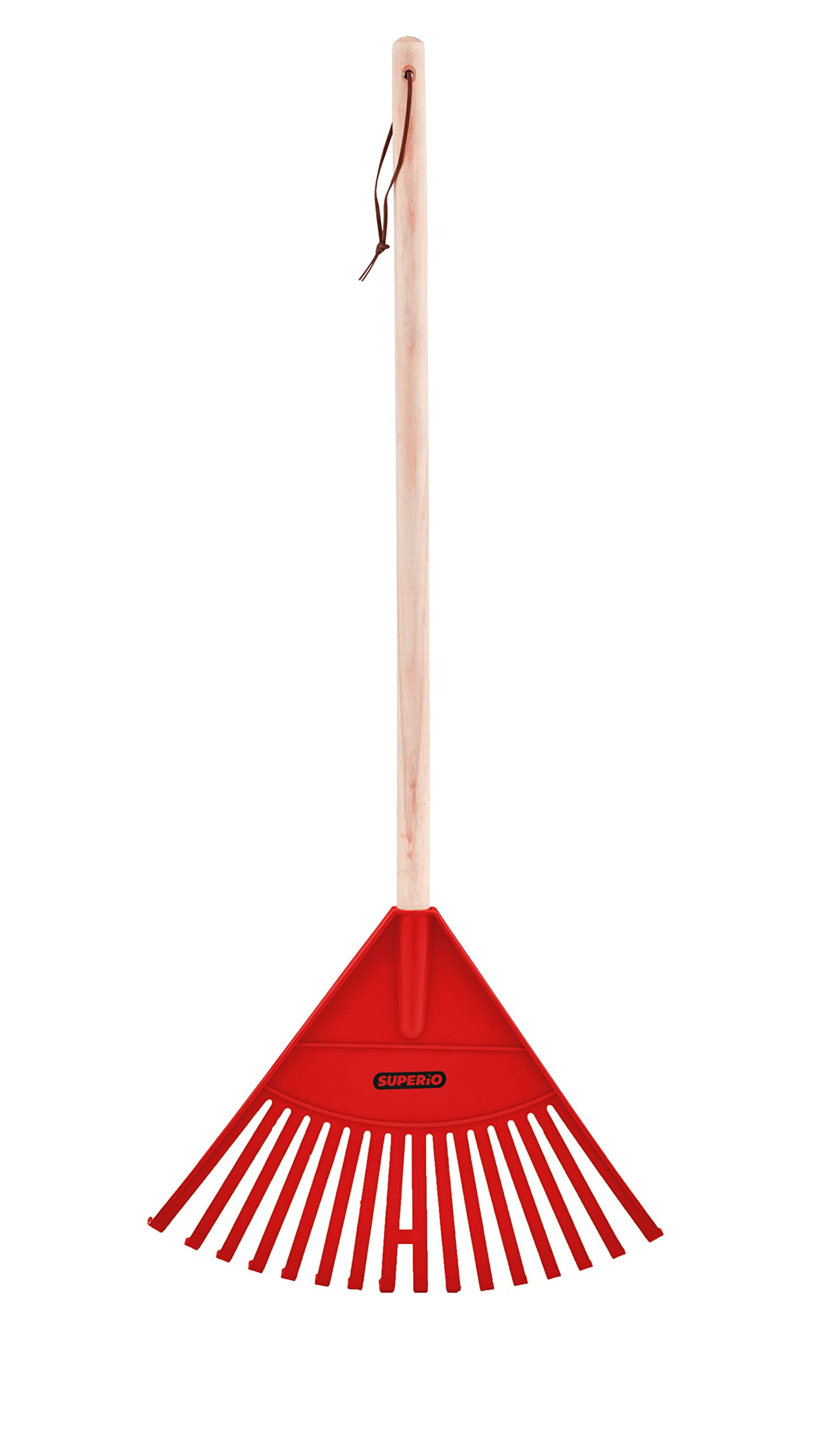 Superio Kids Rake with Hardwood Handle- Durable Plastic Red Head to ...