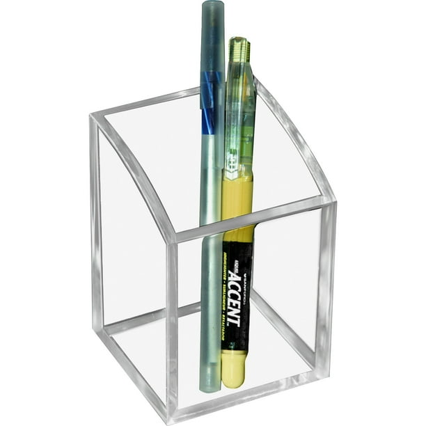 Kantek Clear Acrylic Pen Holder, 2.75-inch x 2.75-inch x 4-inch ...
