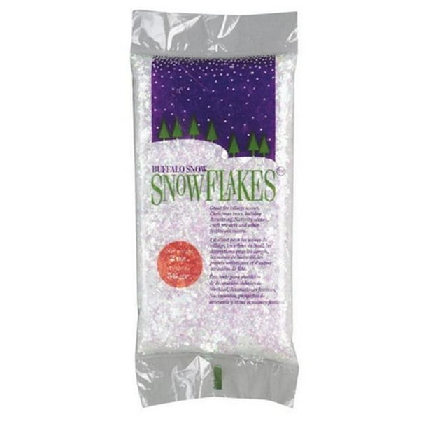 2 oz. White Iridescent Artificial Powder Snow Flakes for Christmas ...