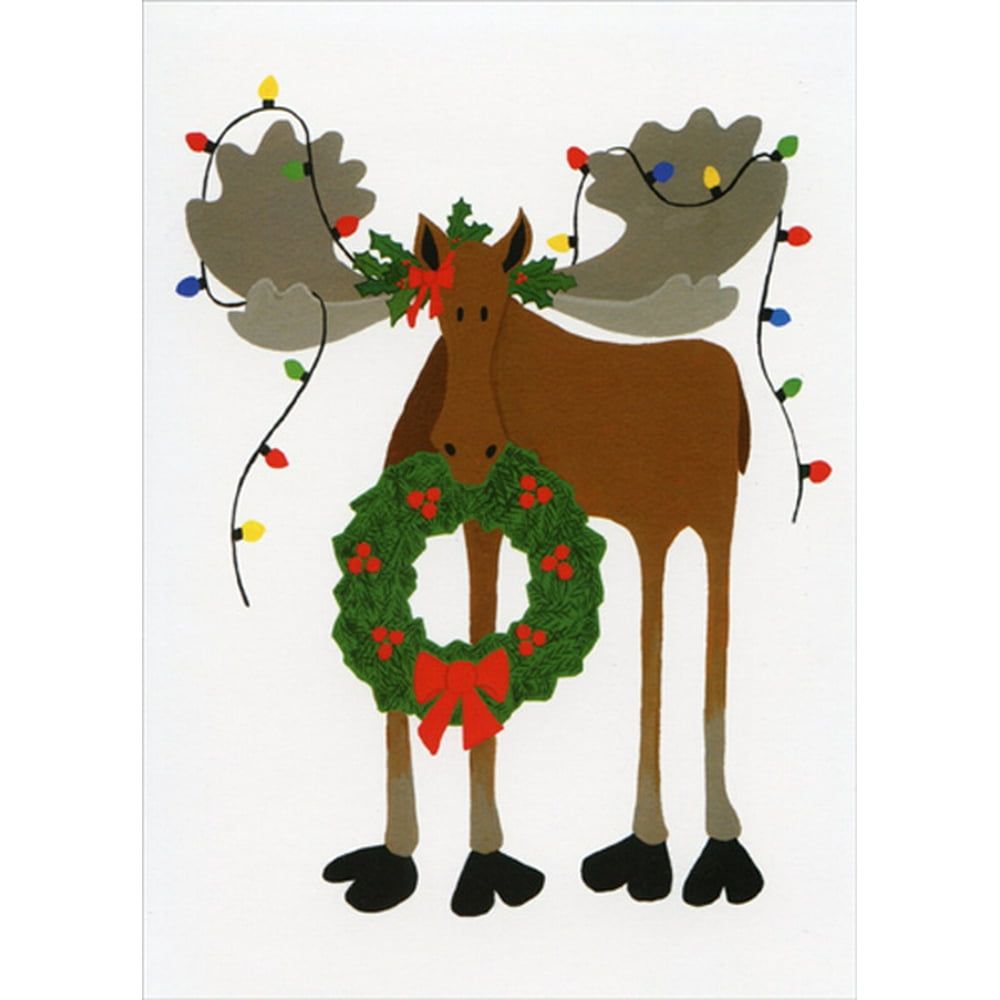 Allport Editions Moose with Wreath: Misko Willis Box of 15 Christmas ...