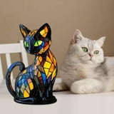 Solymall GlowKitty, Cat Lamp Stained Glass, Cat Lamp, Sherum Glowkitty ...
