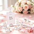 20 Pcs Clear Acrylic Diamond Place Card Holders - Multi-Faceted Crystal ...