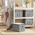 Decorative File Storage Boxes with Lids, Collapsible Hanging Organizer ...