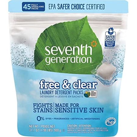 Seventh Generation Laundry Detergent Packs for sensitive skin Free ...