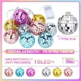 10 Pcs LED Disco Ball String Light 2 Inch Battery Powered Mirror Ball ...